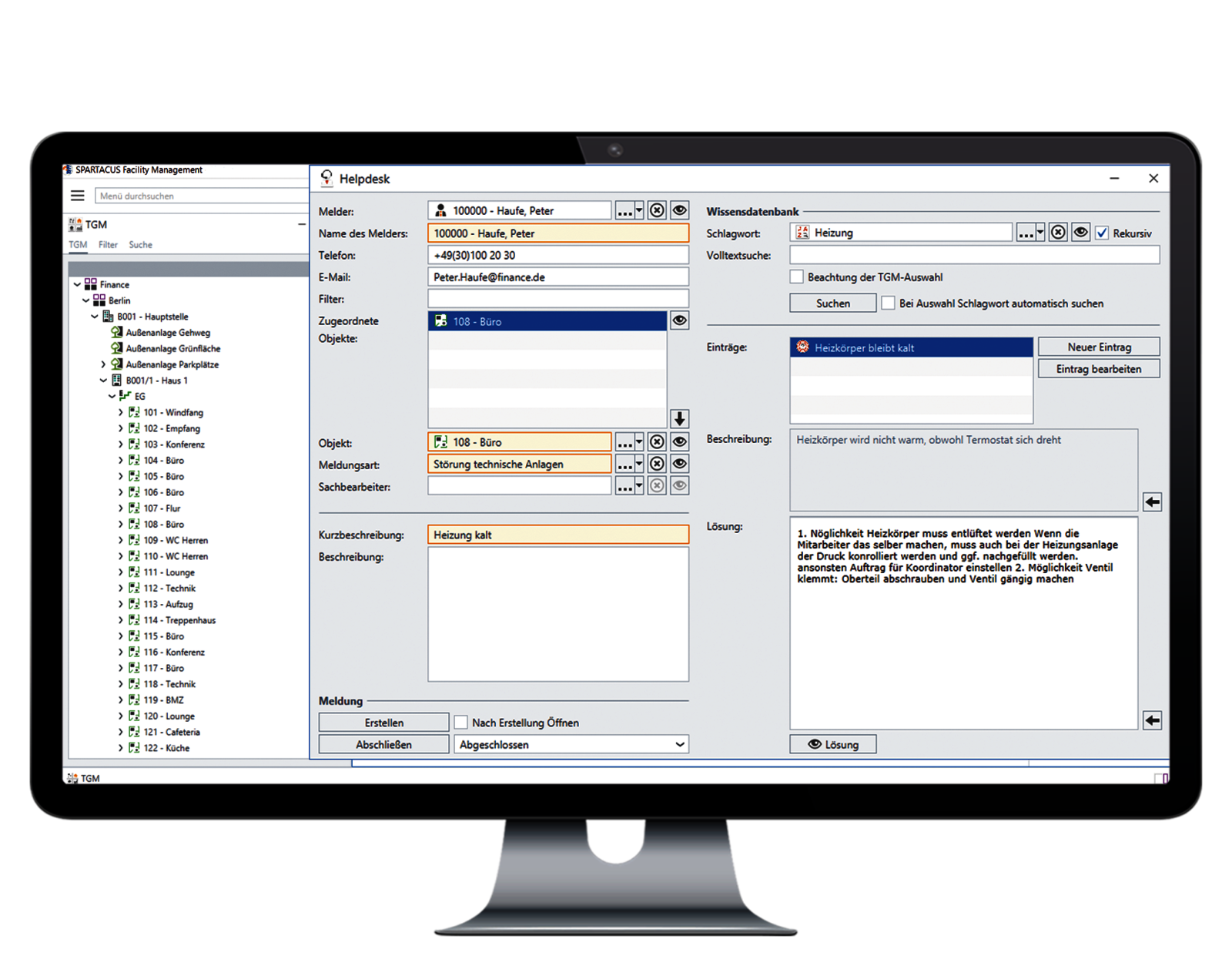 Help- und Service-Desk auf Basis einer Wissensdatenbank im CAFM | SPARTACUS